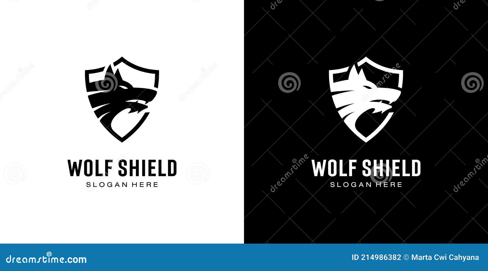 Wolf Head and Shield Logo Vector Design Stock Vector - Illustration of ...