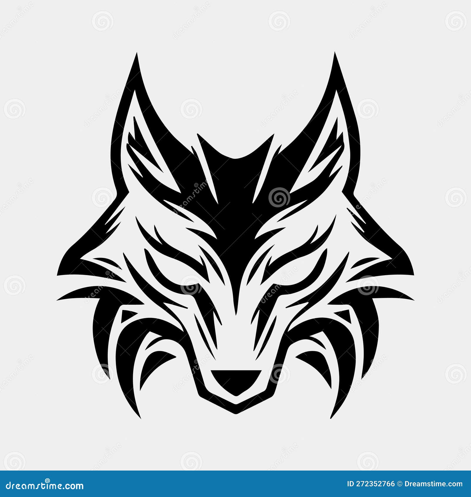 Wolf Head Silhouette - Cut Out Vector Character Mascot Stock Vector ...
