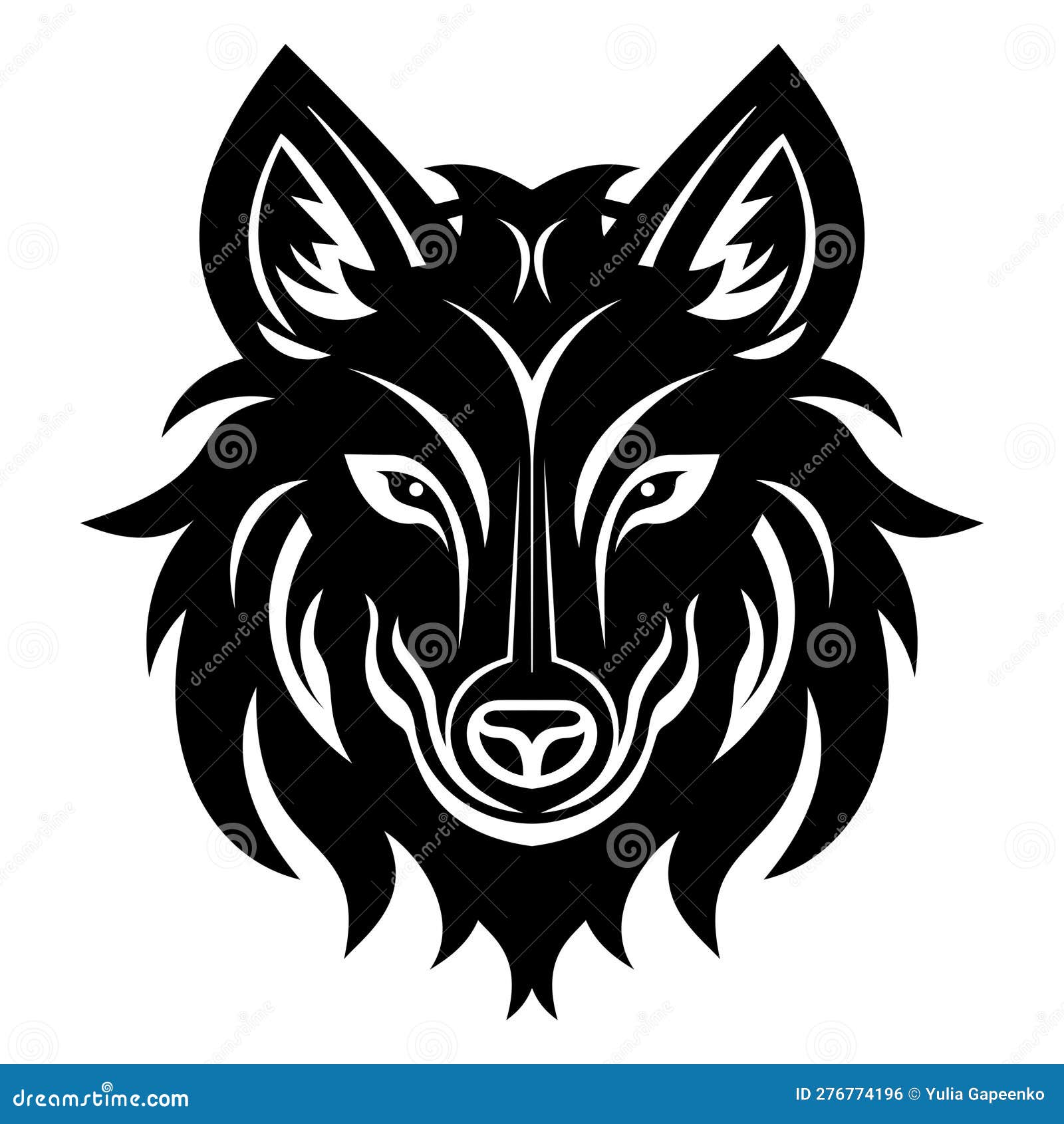 Wolf Head Simple Icon. Vector Illustration EPS10 Stock Vector ...