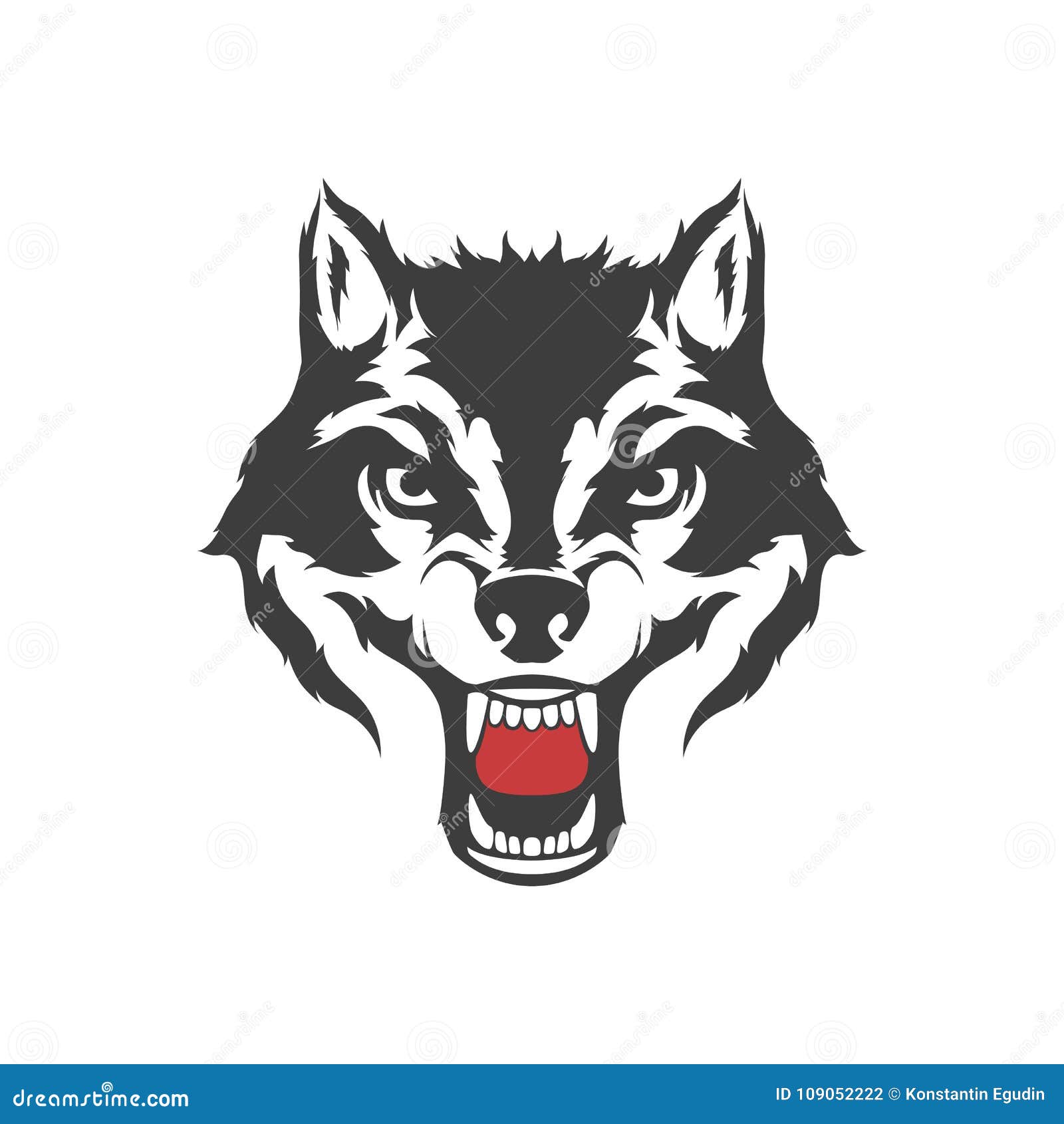 Wolf head symbol stock vector. Illustration of isolated - 109052222