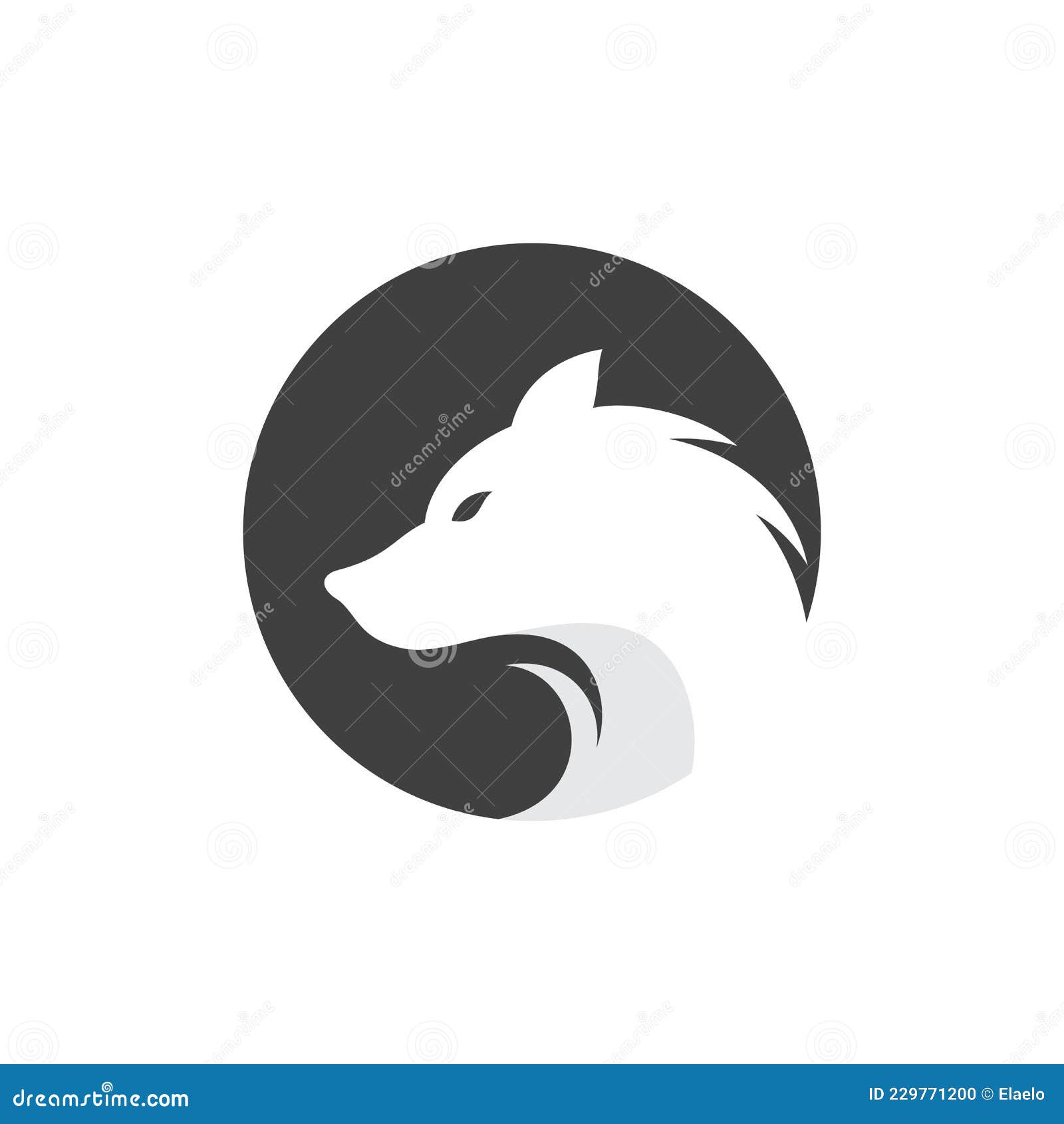 Wolf Head Template Vector Illustration Stock Vector - Illustration of ...