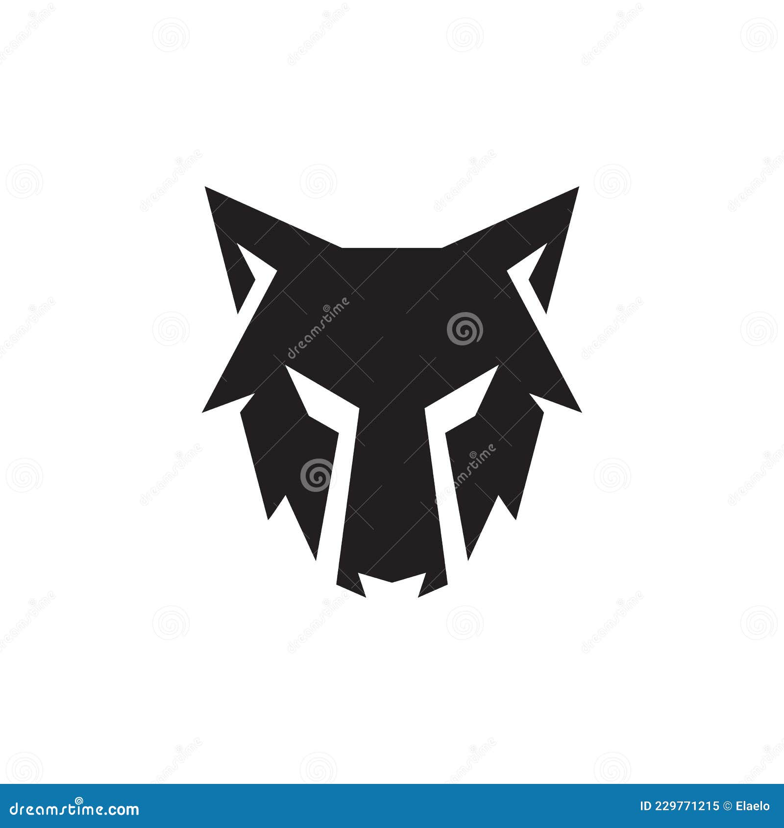 Wolf Head Template Vector Illustration Stock Vector - Illustration of ...