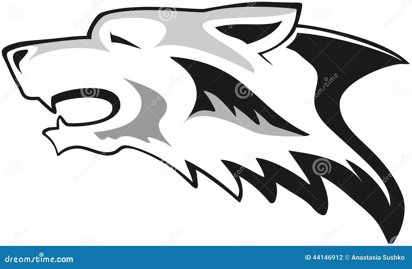 Wolf Stock Illustration Illustration Of Wild White 44146912
