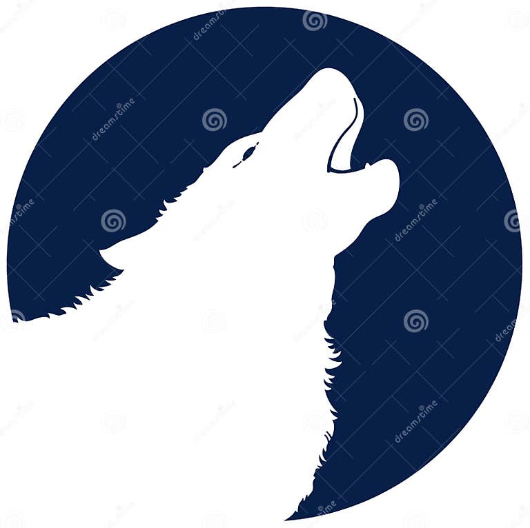 Wolf Howl stock vector. Illustration of howl, vector - 21633346