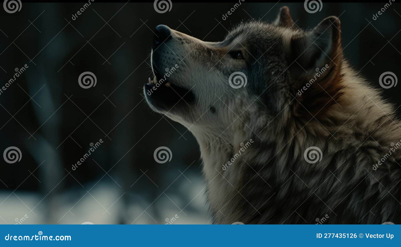 Wolf Howling Close-up. Generative AI Stock Photo - Image of forest ...