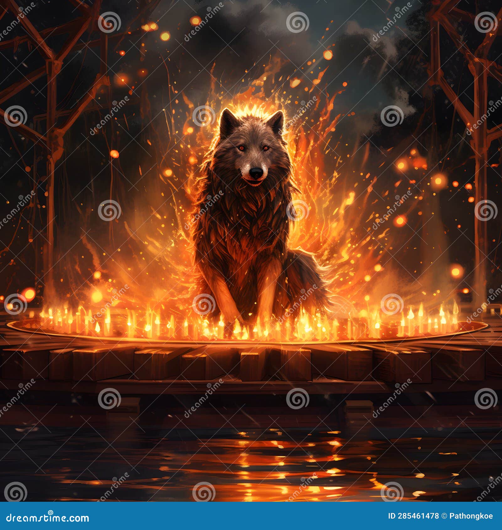 Red Fire Wolf
