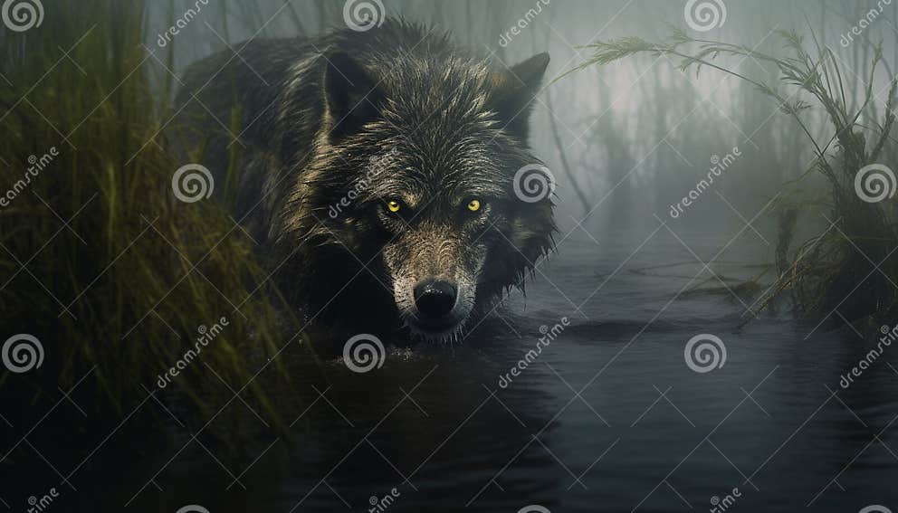 Wolf Howling in the Wilderness, Reflecting on Tranquility Generated by ...