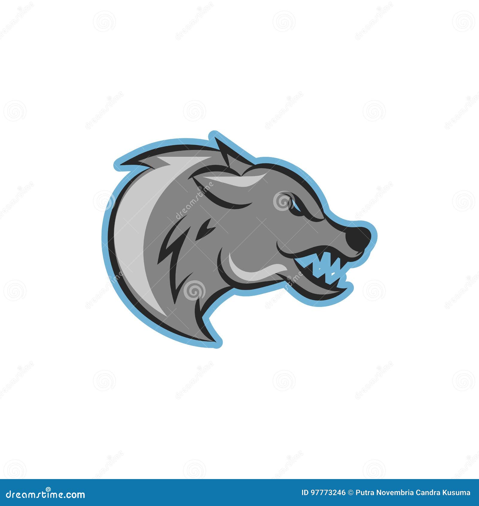Wolf Icon Logo Design Element Ilustración del Vector - Ilustración de ...