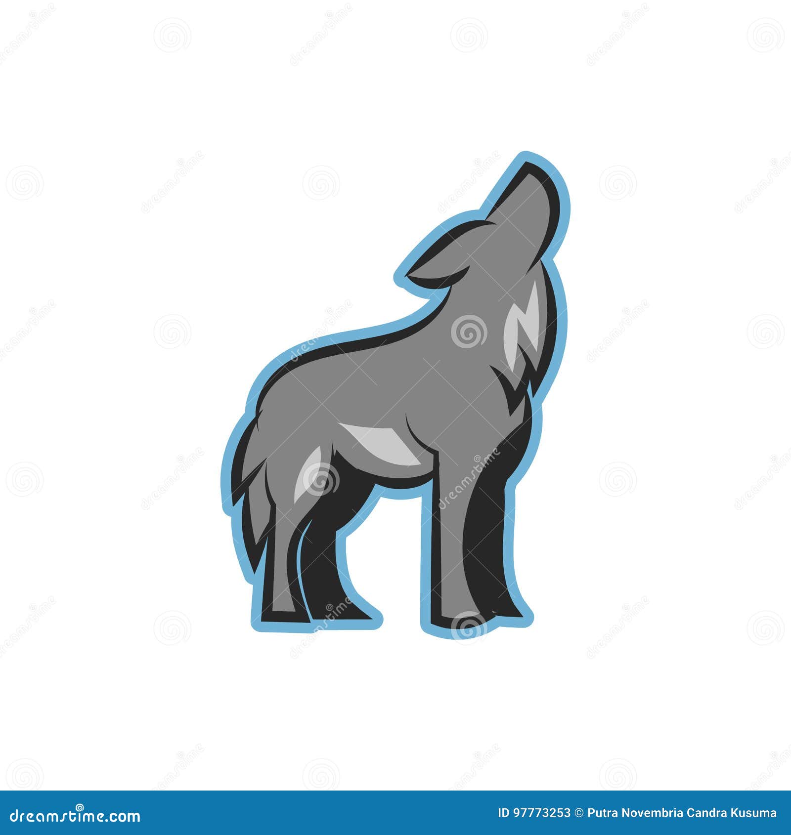 Wolf Icon Logo Design Element Illustration de Vecteur - Illustration du ...