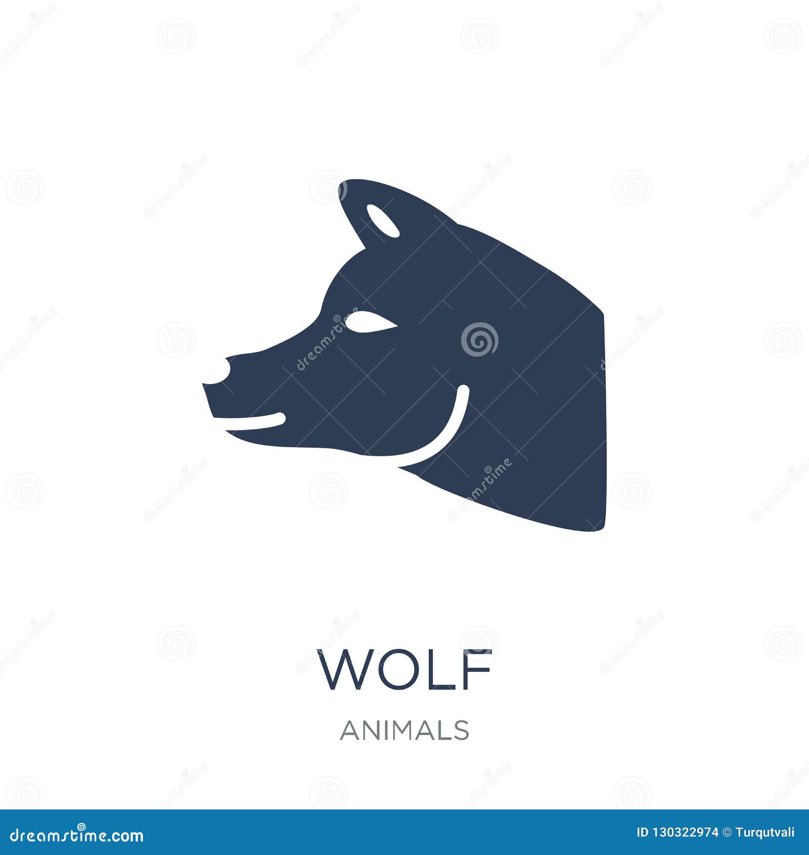 Wolf Icon. Trendy Flat Vector Wolf Icon on White Background from Stock ...