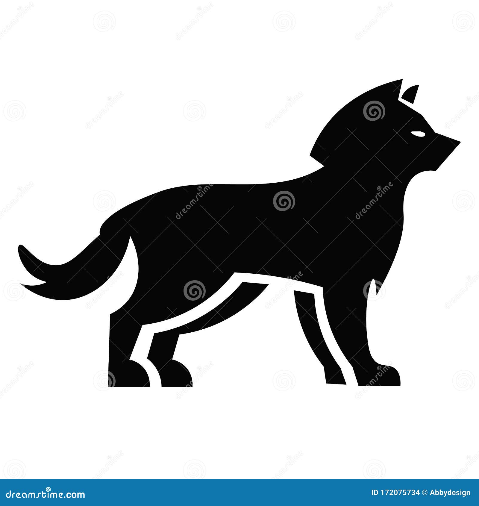 Wolf Icon Vector stock vector. Illustration of shape - 172075734