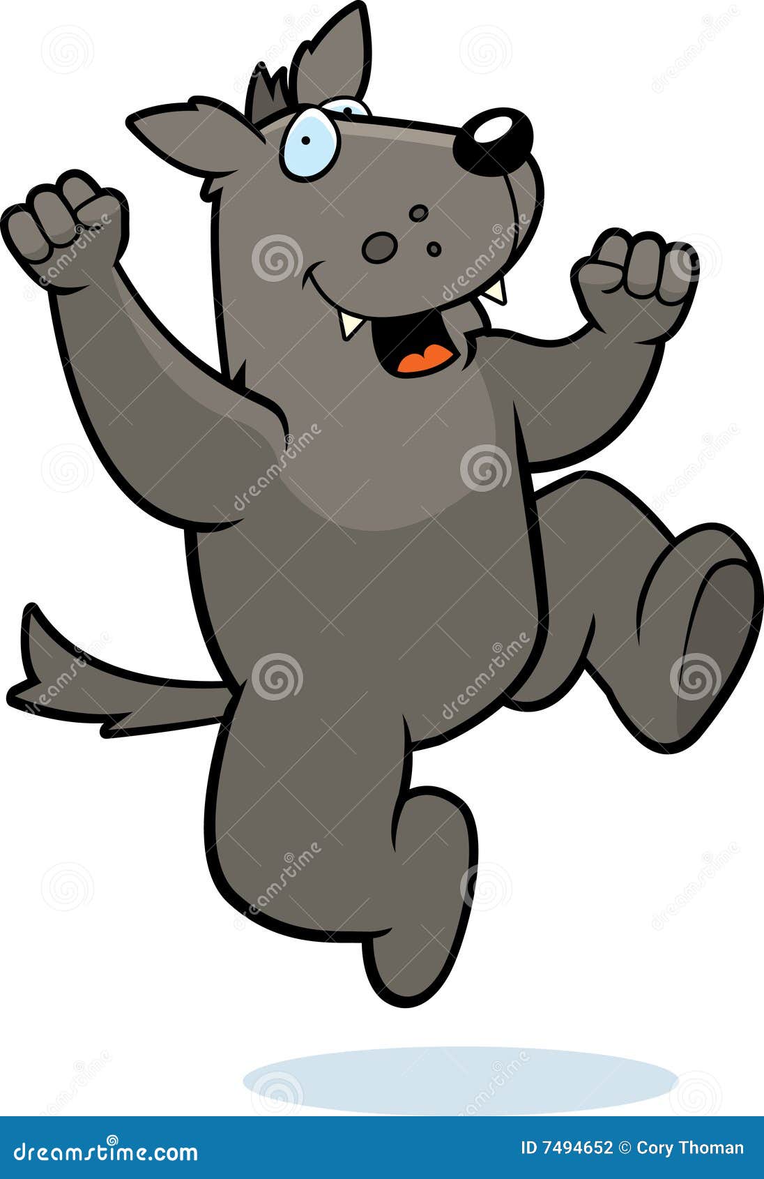 Wolf Jumping stock vector. Illustration of wolf, werewolf - 7494652