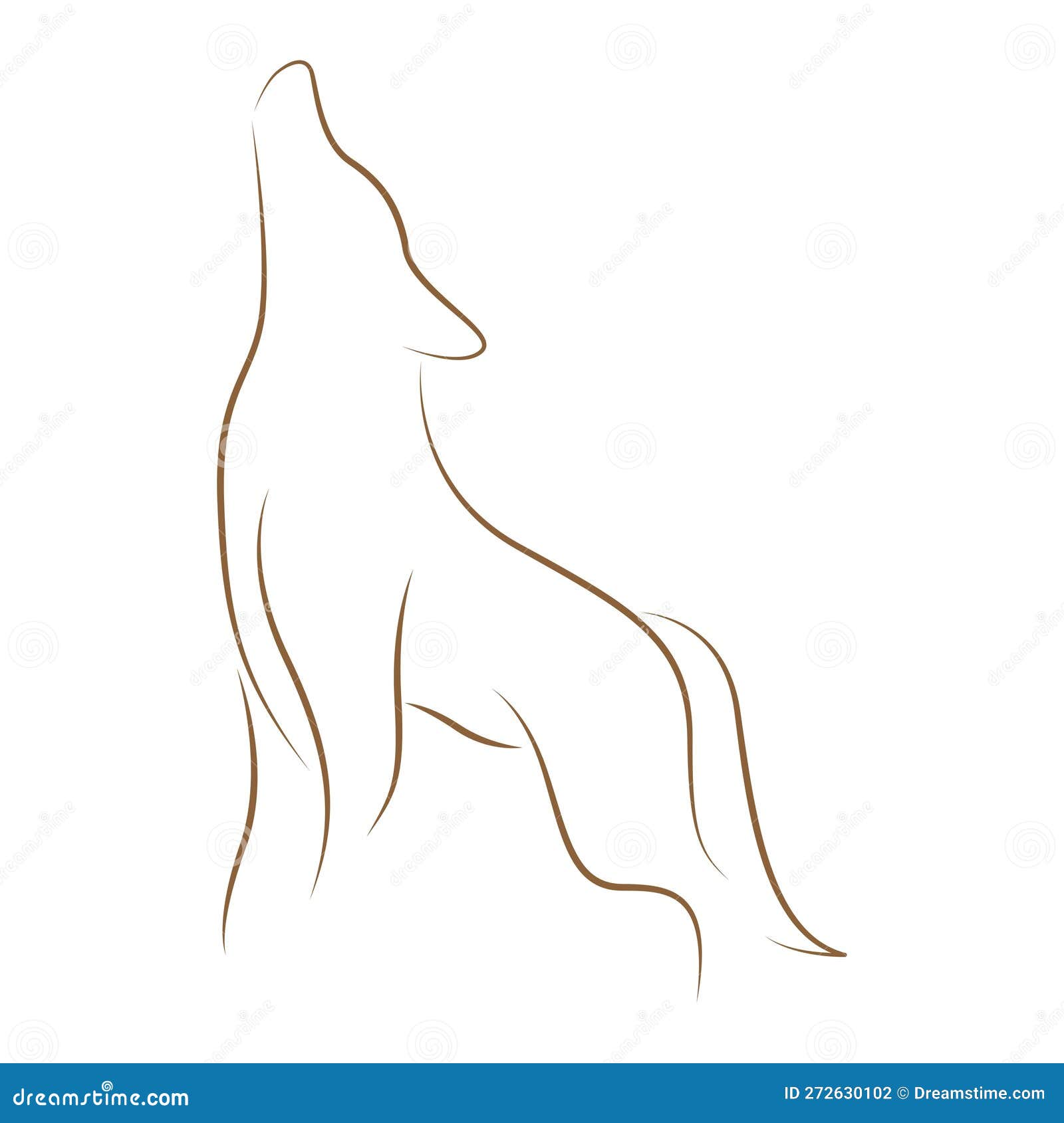 Wolf line art logo design stock vector. Illustration of sport - 272630102