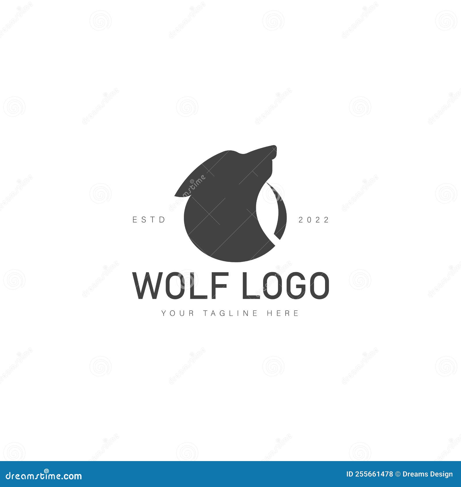 Wolf Logo Design Icon Illustration Stock Vector - Illustration of ...