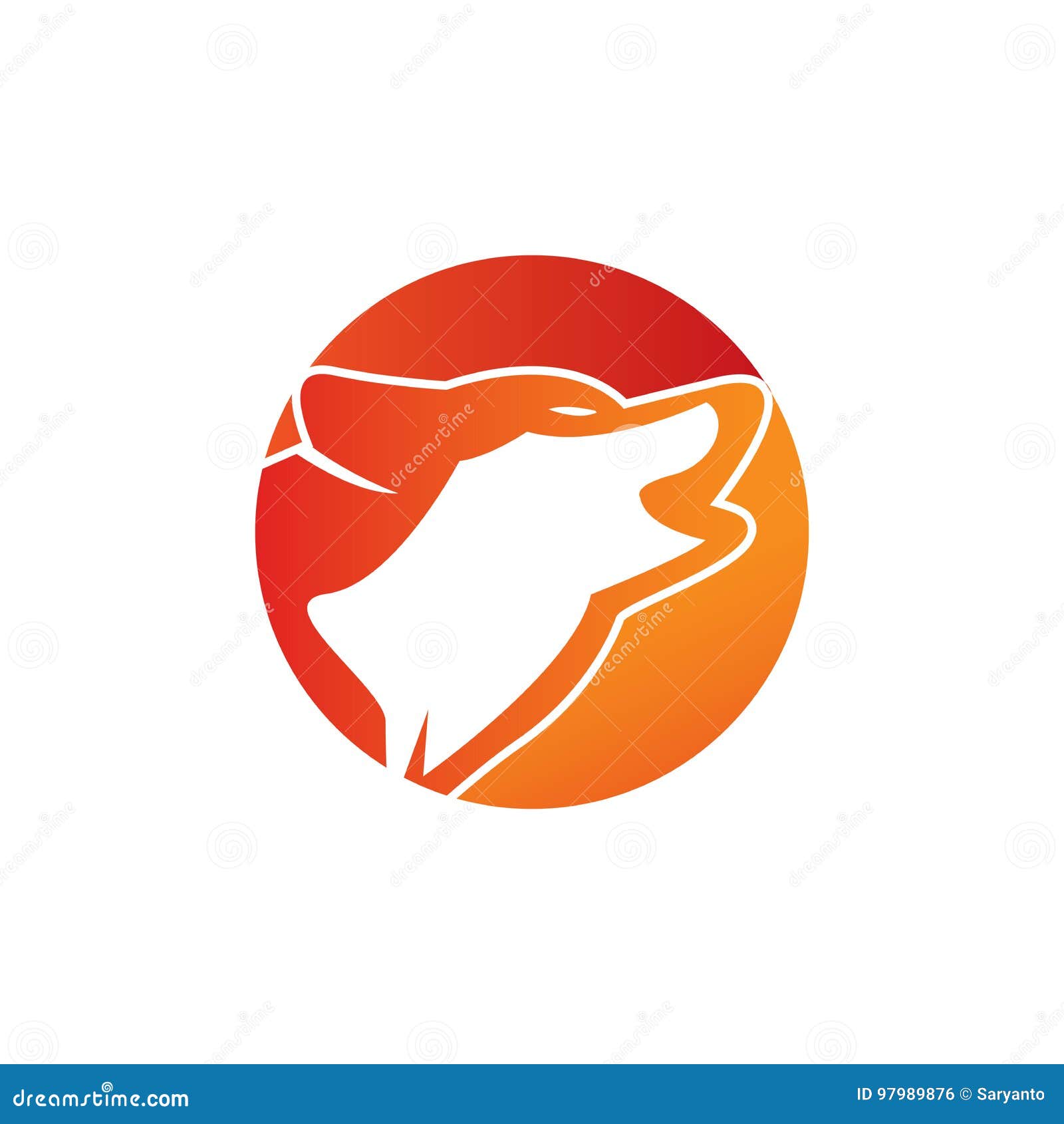 Wolf Logo - Head And Tail Of A Wolf. Illustration In Vector Format ...