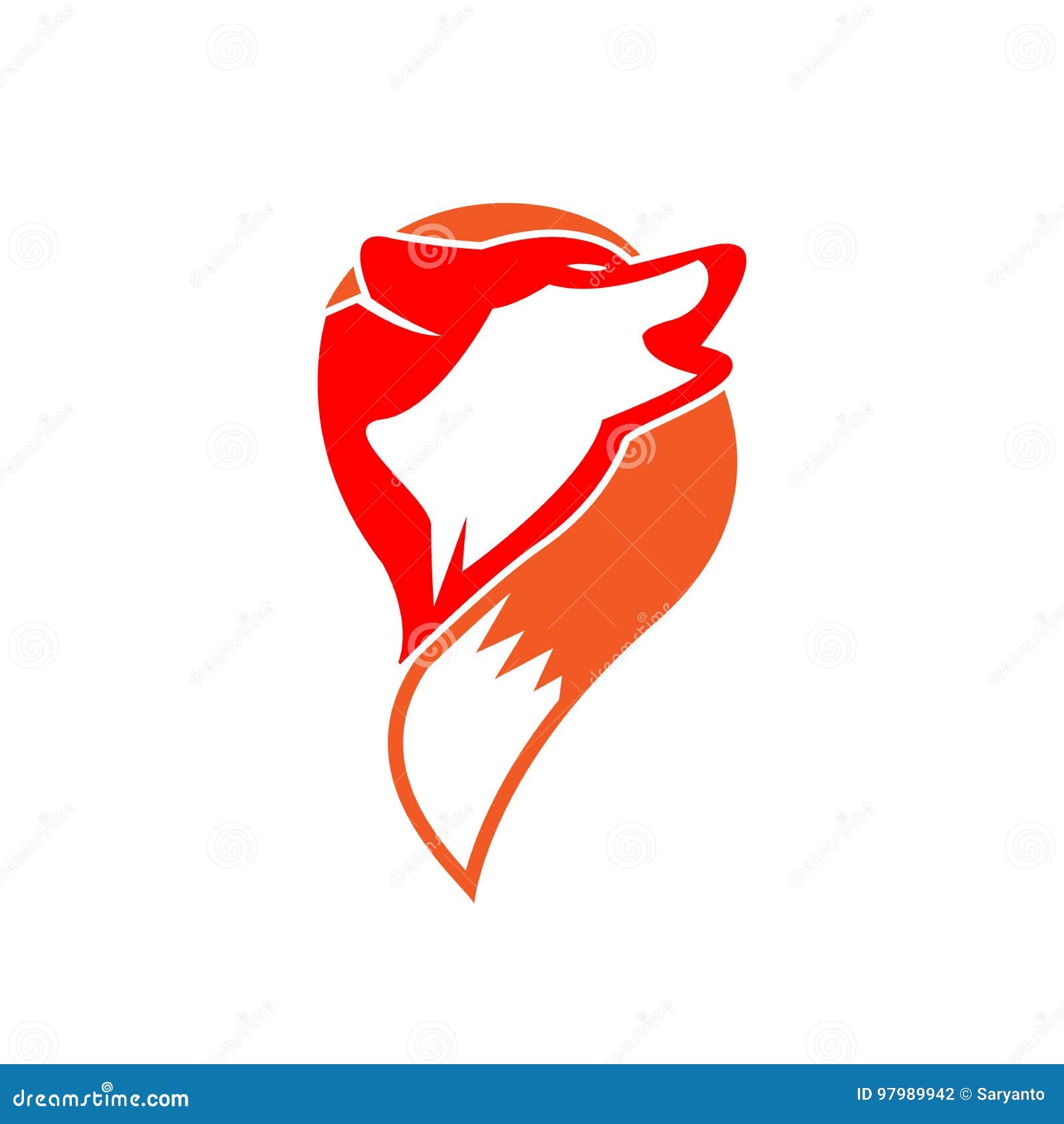 Wolf Logo - Head and Tail of a Wolf. Vector Illustrator Stock Vector ...