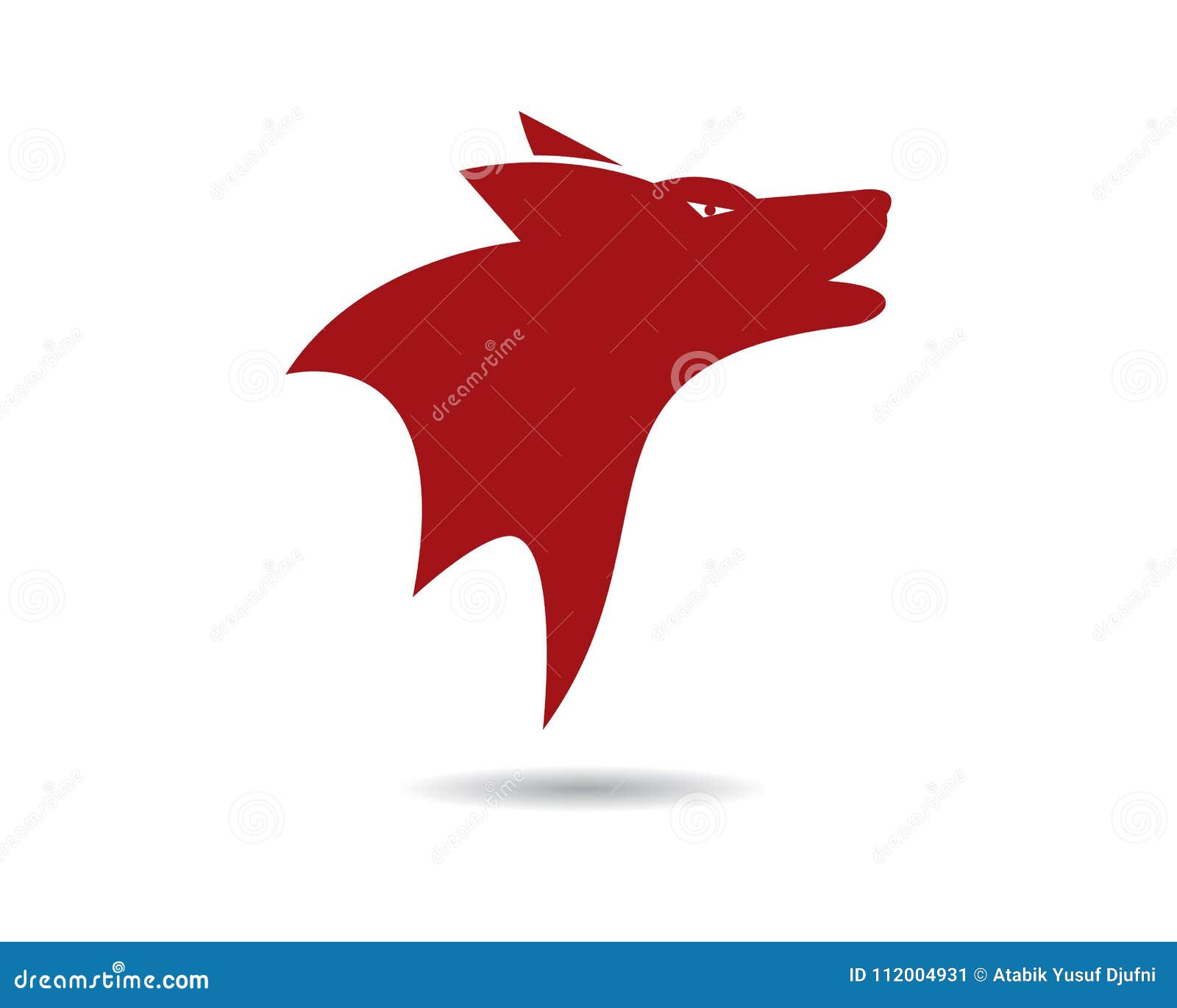 Wolf Logo Template ilustración del vector. Ilustración de icono - 112004931