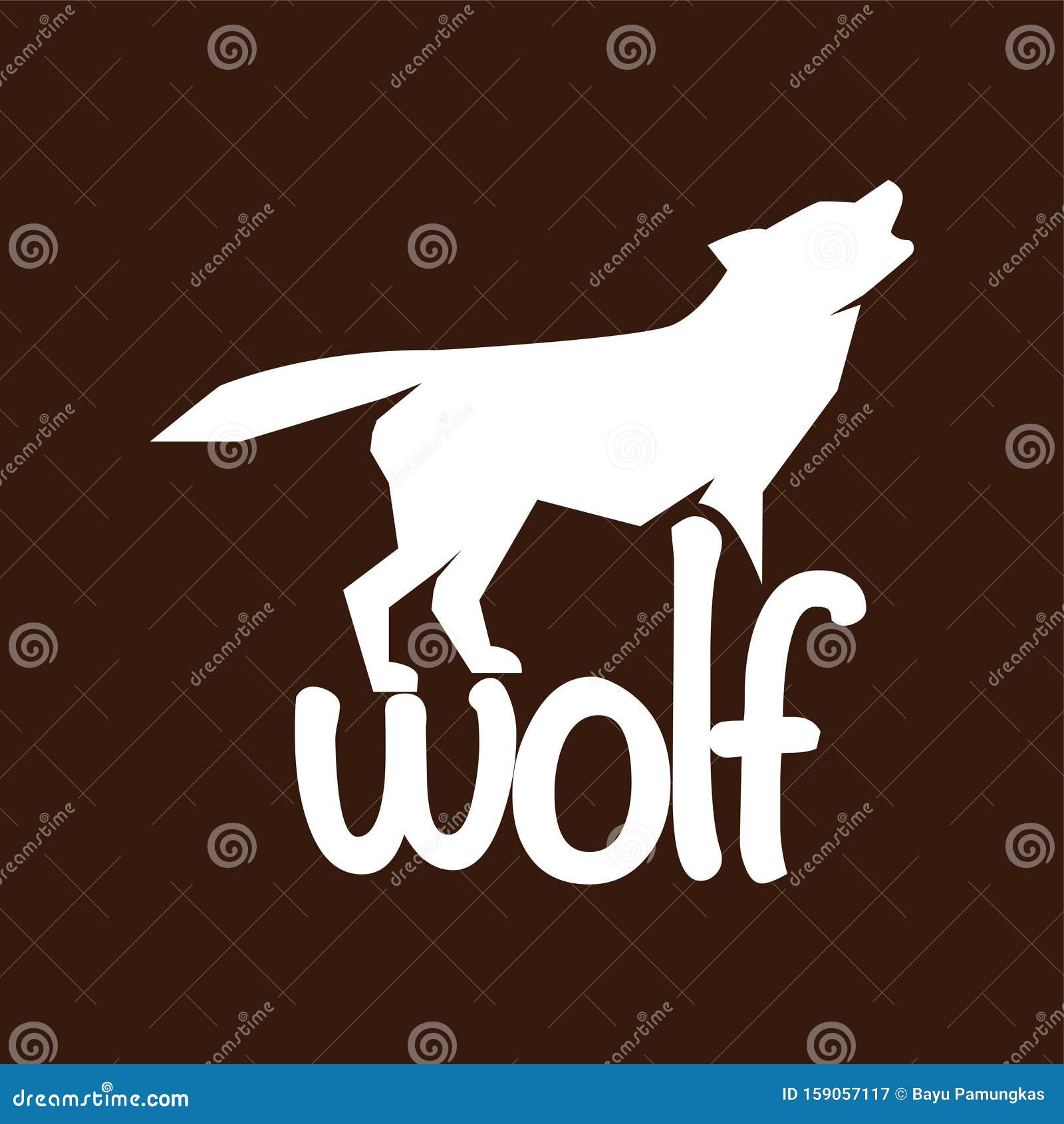 Wolf Logo Text Template stock vector. Illustration of logotype - 159057117