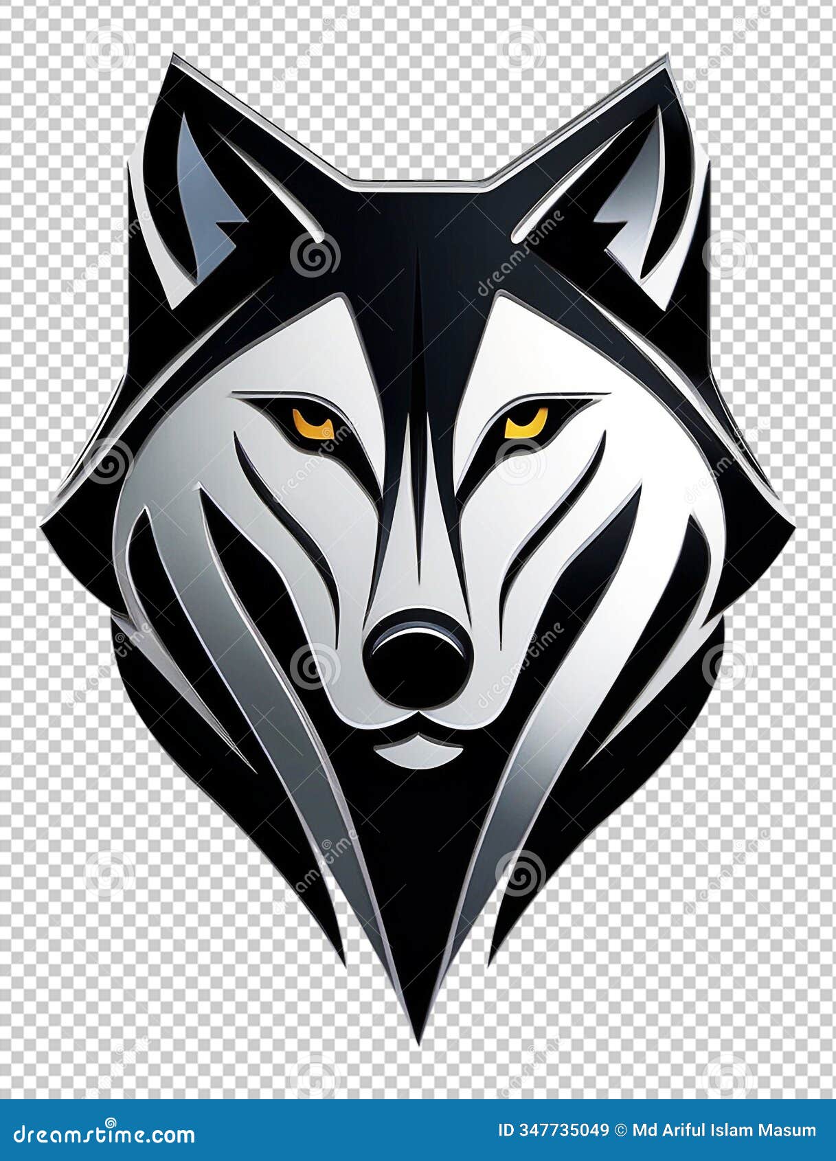 Wolf Logo with Transparent Background for Design Projects Stock Image ...