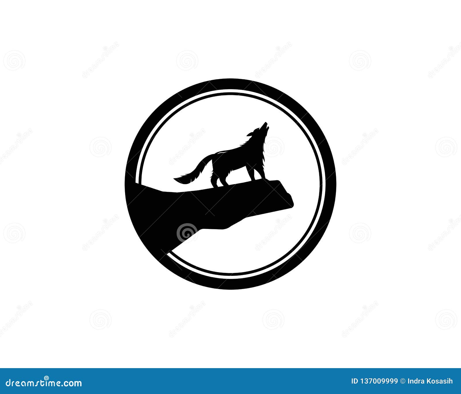 Wolf Logo Vector ilustración del vector. Ilustración de identidad ...