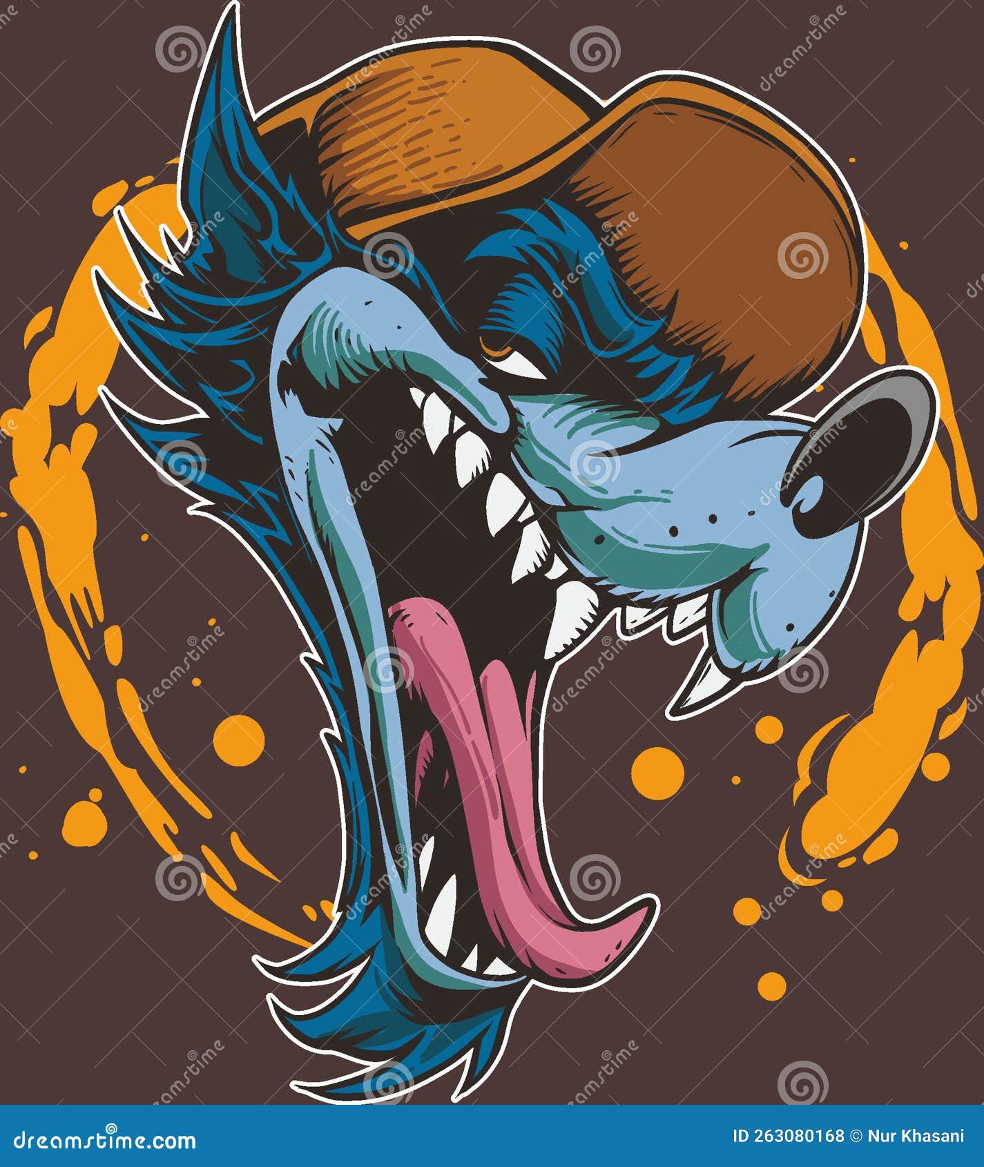 Wolf Illlustration Vector Art Stock Vector - Illustration of anime ...