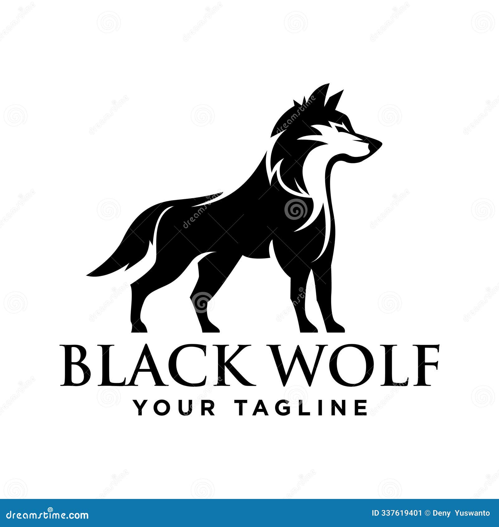 Wolf Logo Vector Design Template Basic RGB Stock Illustration ...