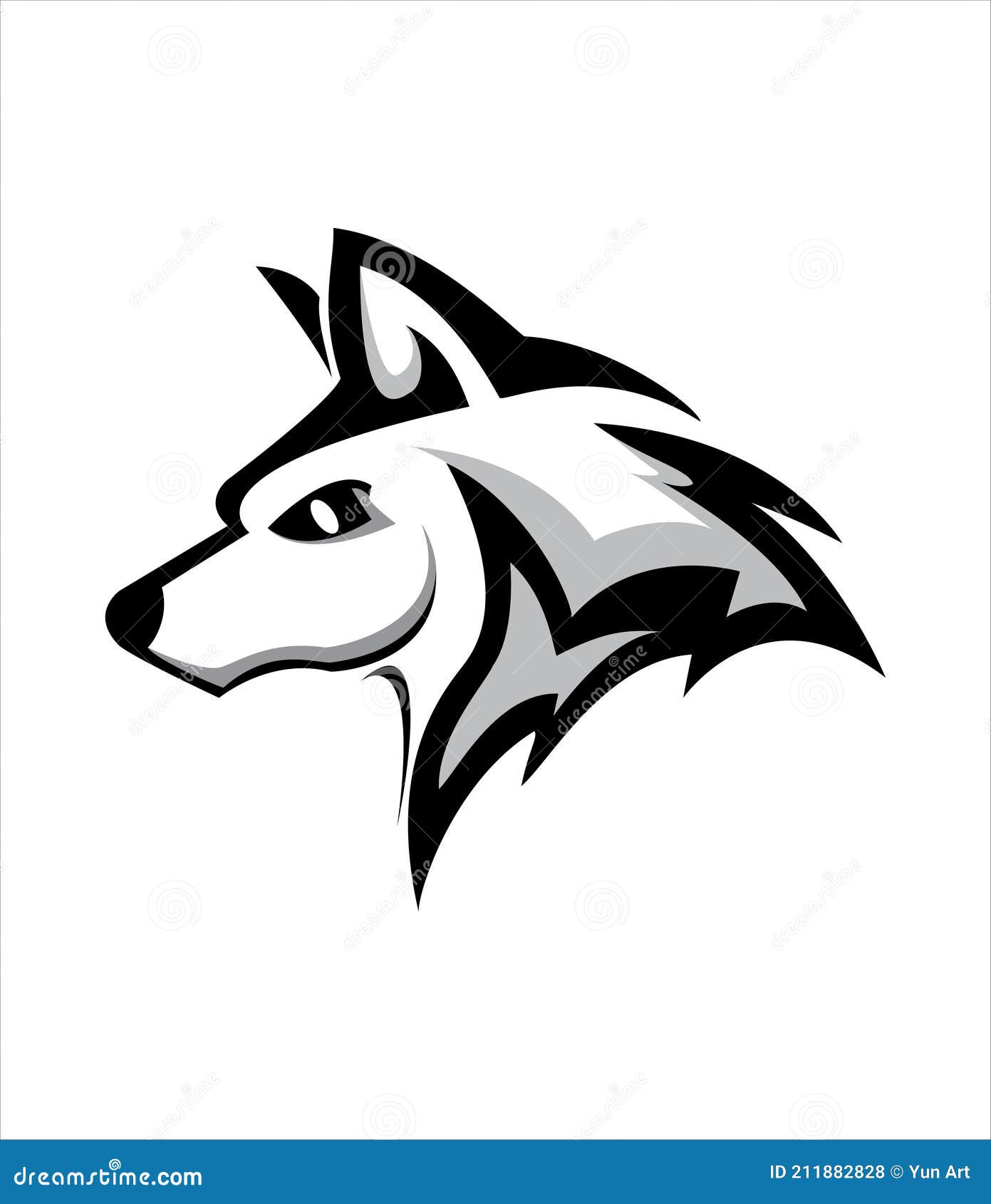 Wolf Logo Vector Icon Design Stock Illustration - Illustration of ...