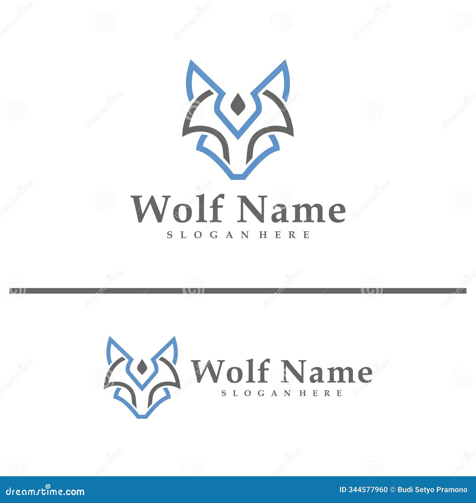 Wolf Logo Vector Illustration. Wolf Head Logo Design Concept Template ...