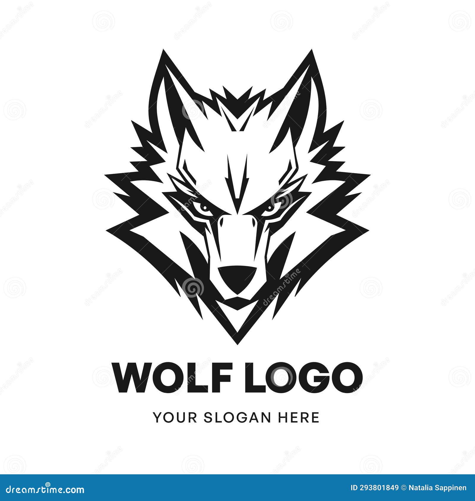 Vector Wolf Logo Esport Logo Wolf Icon Sticker Royalty Free Vector
