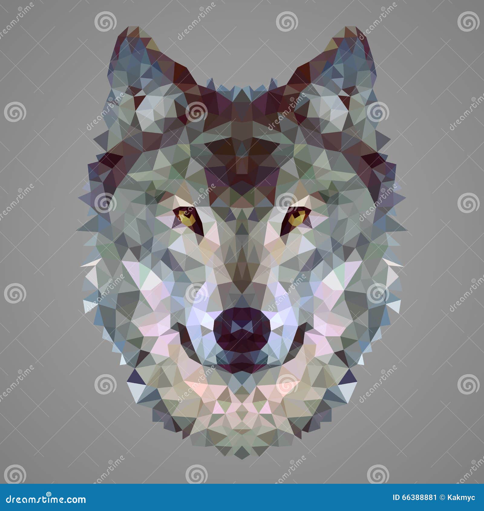 Low Poly Wolf Portrait Stock Illustrations – 205 Low Poly Wolf Portrait ...