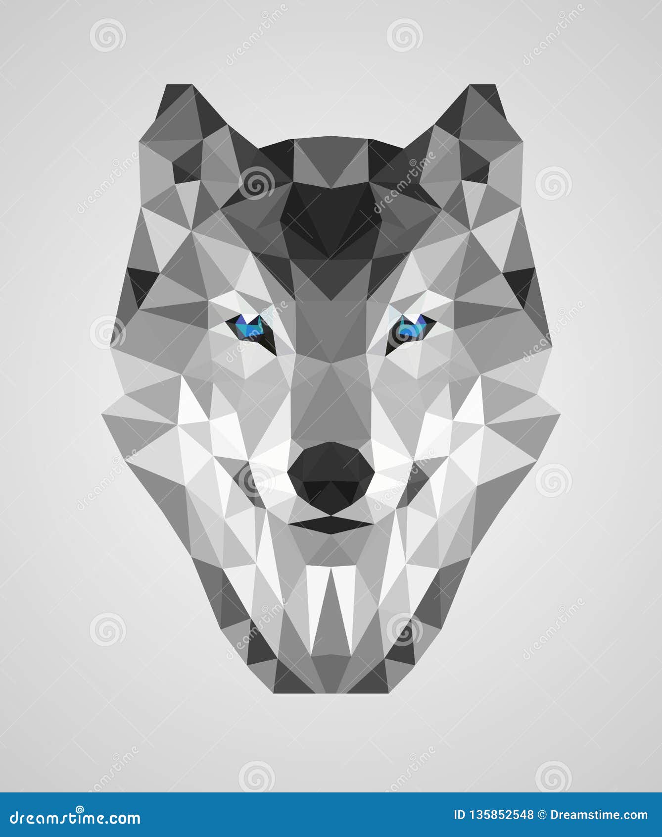 Wolf Low Poly Vector Art stock vector. Illustration of enjoy - 135852548