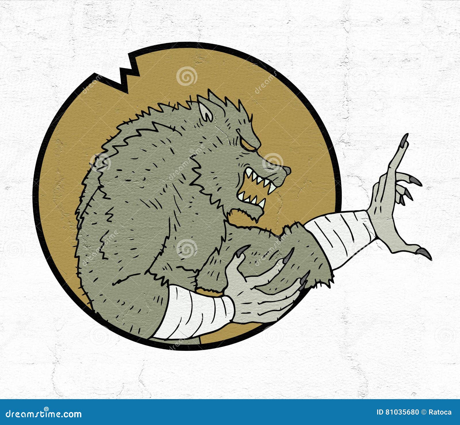 Wolf man icon stock illustration. Illustration of animal - 81035680