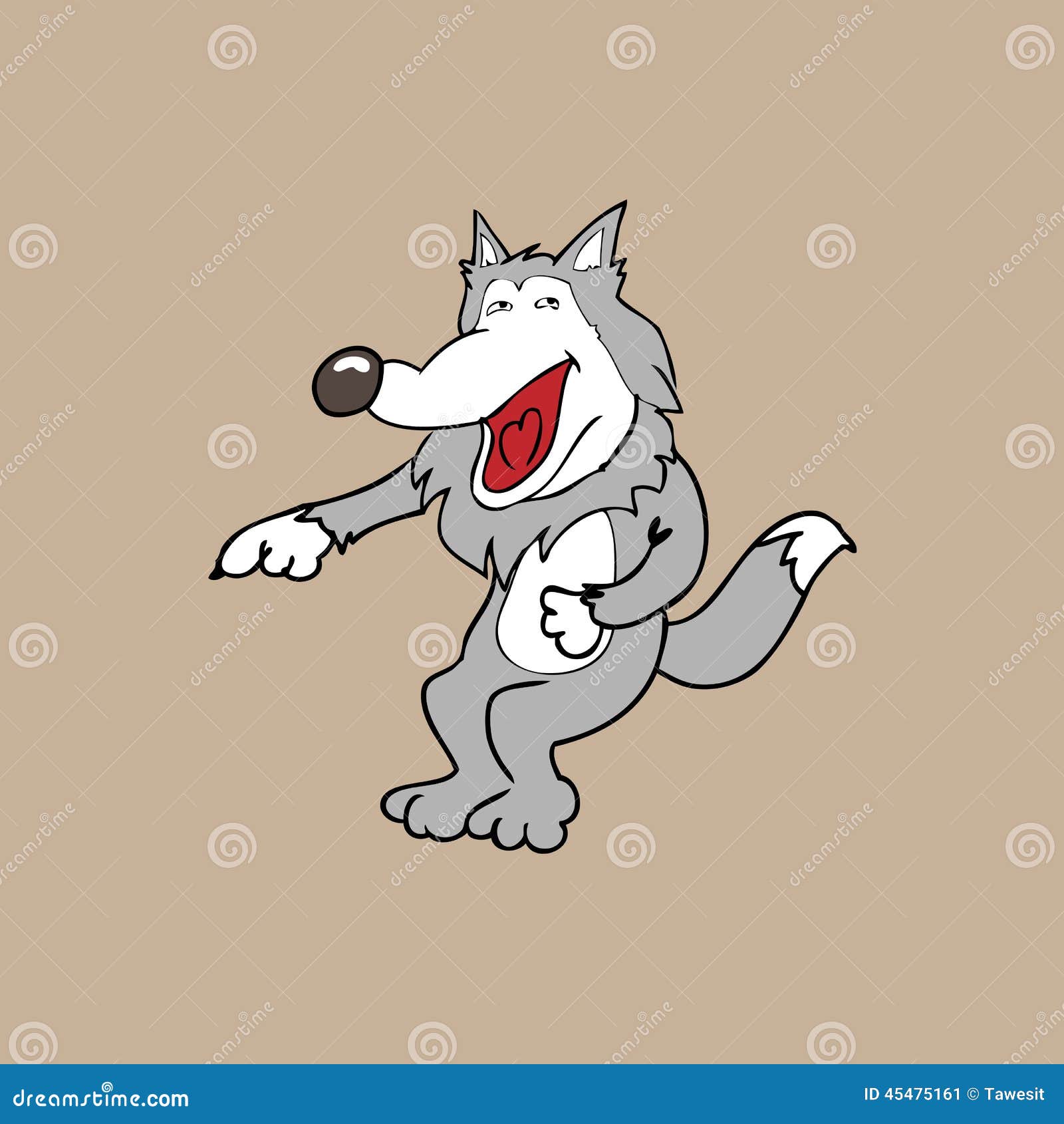 Wolf man laughing stock vector. Illustration of face - 45475161