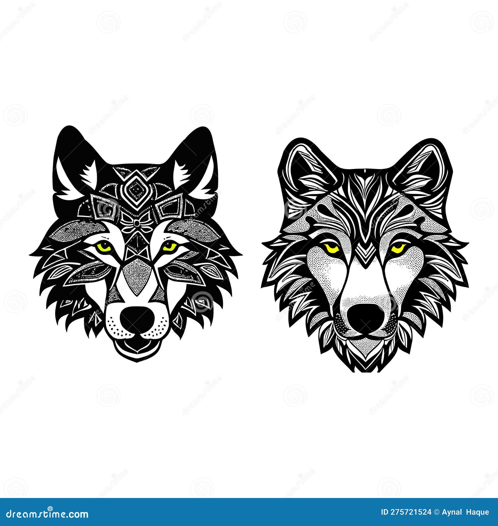 Wolf Mascot Vector Illustrations & Line Art Vector Coloring Pages Stock ...