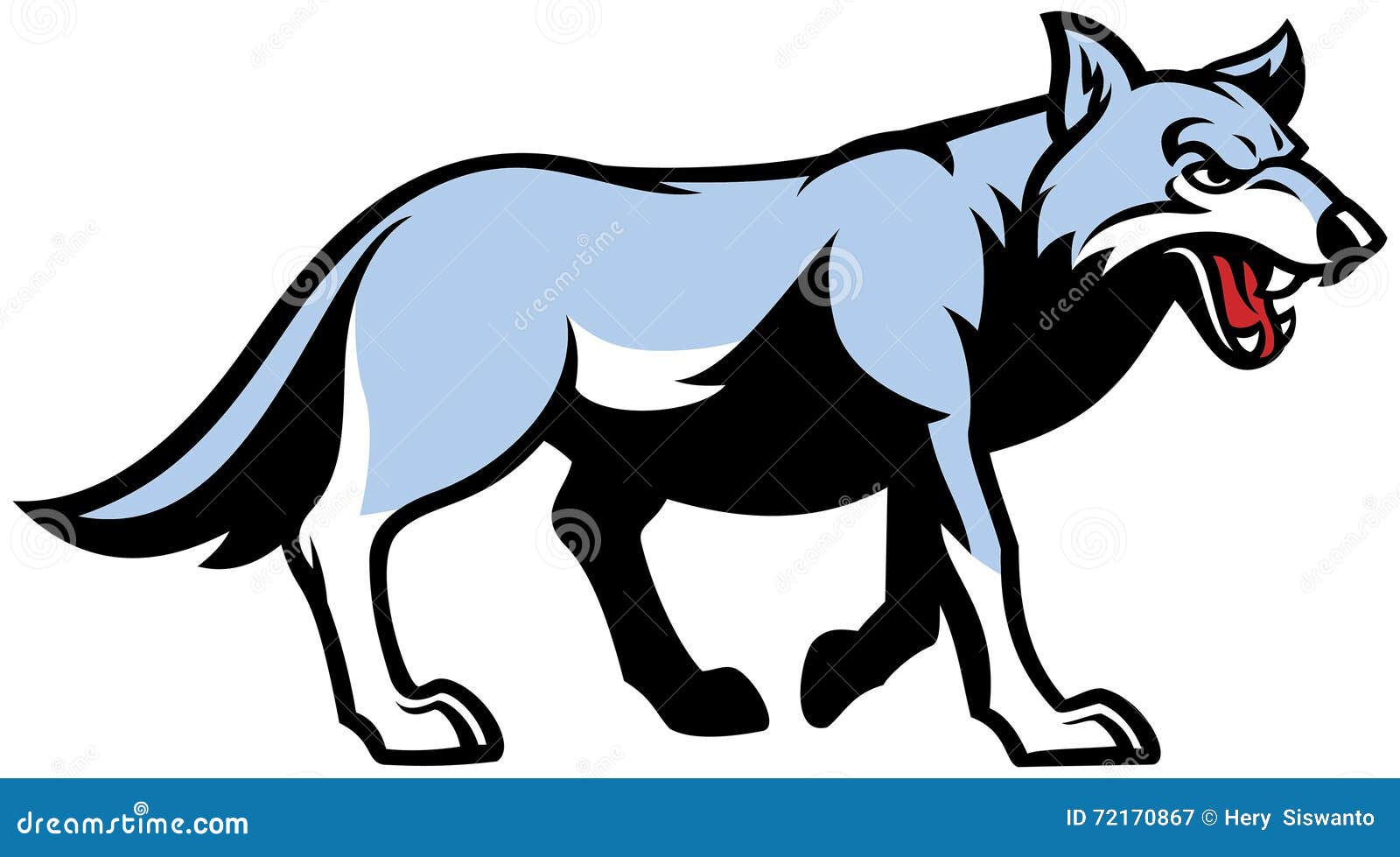 Wolf Mascot Cartoon Vector | CartoonDealer.com #94151351