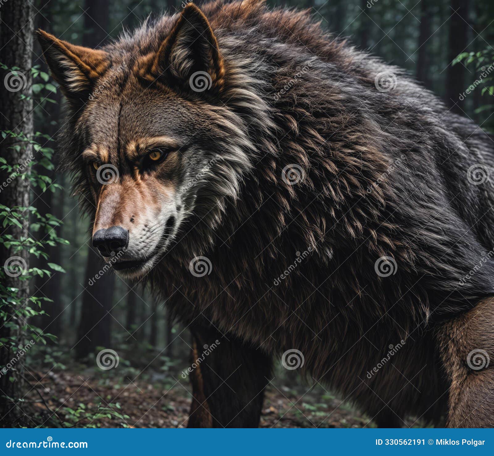 A Wolf with a Menacing Look on Its Face Stock Image - Image of look ...
