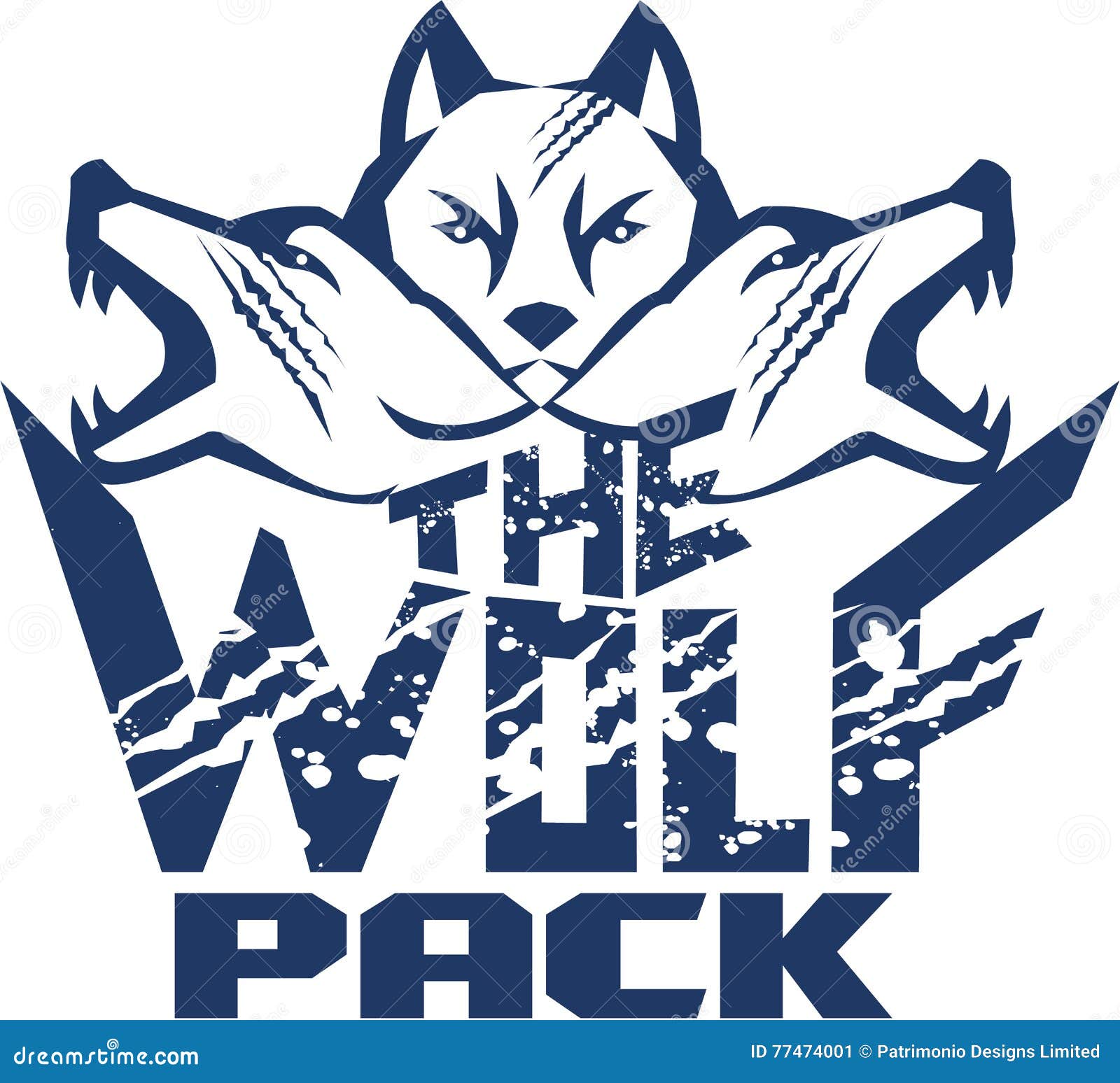Wolf Pack Grunge Retro stock vector. Illustration of animal - 77474001