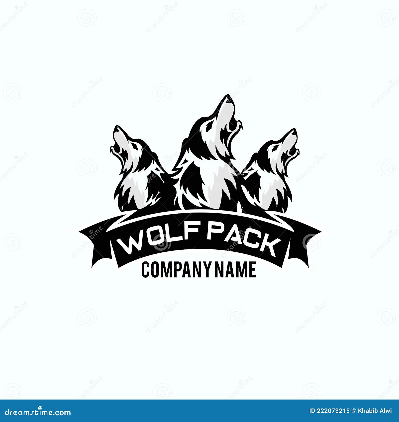 Wolf pack logo stock vector. Illustration of sign, identity - 222073215