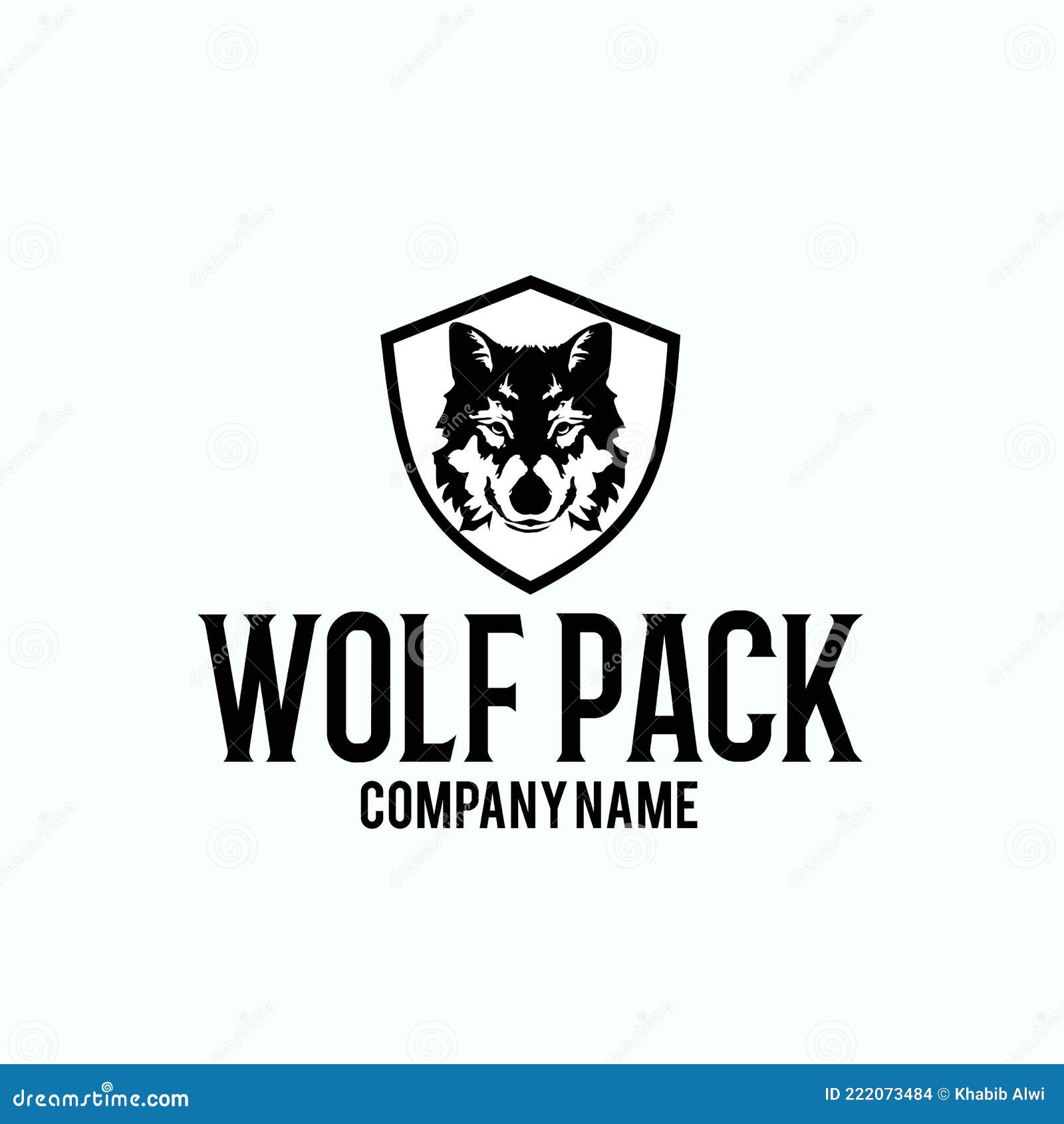 Wolf pack logo stock vector. Illustration of black, graphic - 222073484