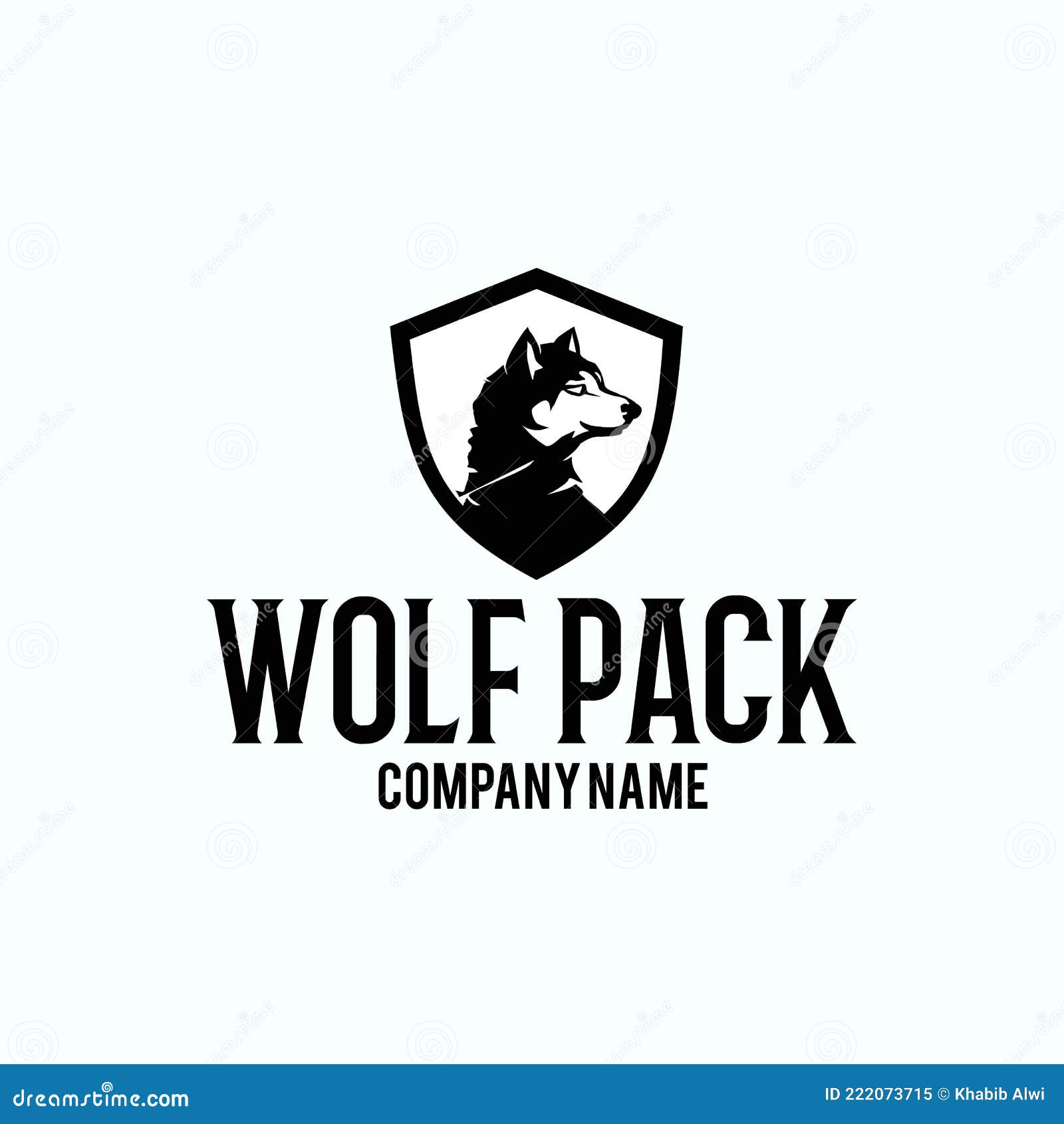 Wolf pack logo stock vector. Illustration of idea, icon - 222073715