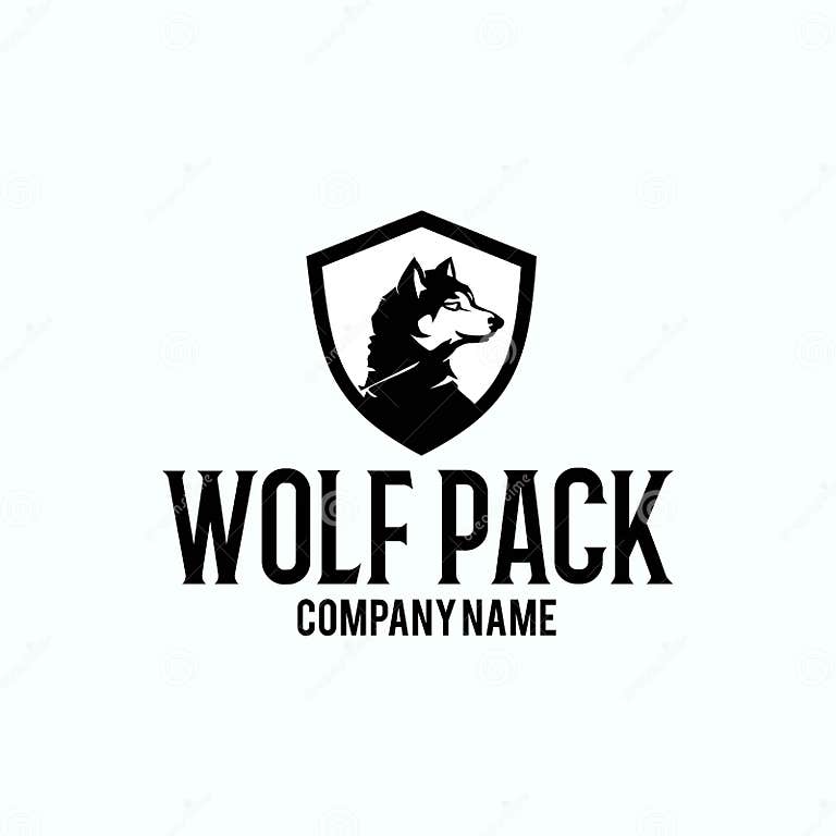 Wolf pack logo stock vector. Illustration of idea, icon - 222073715
