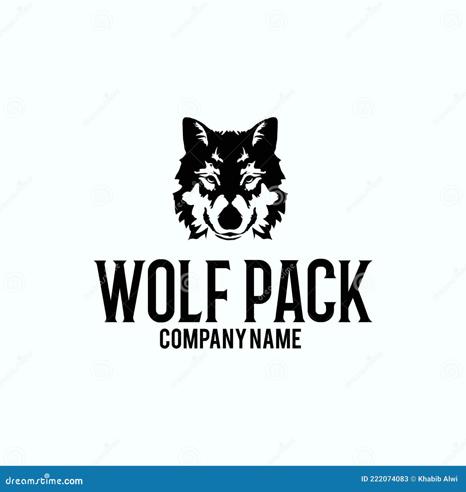 Wolf pack logo stock vector. Illustration of head, logo - 222074083