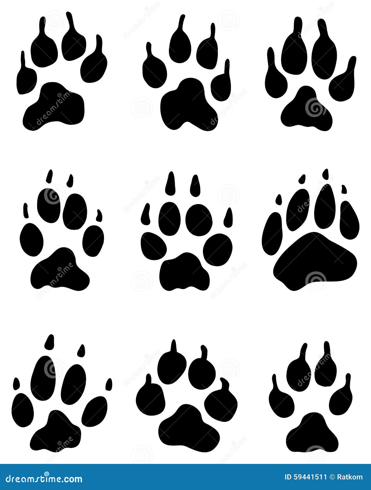 Wolf paw stock illustration. Illustration of claw, hunt - 59441511