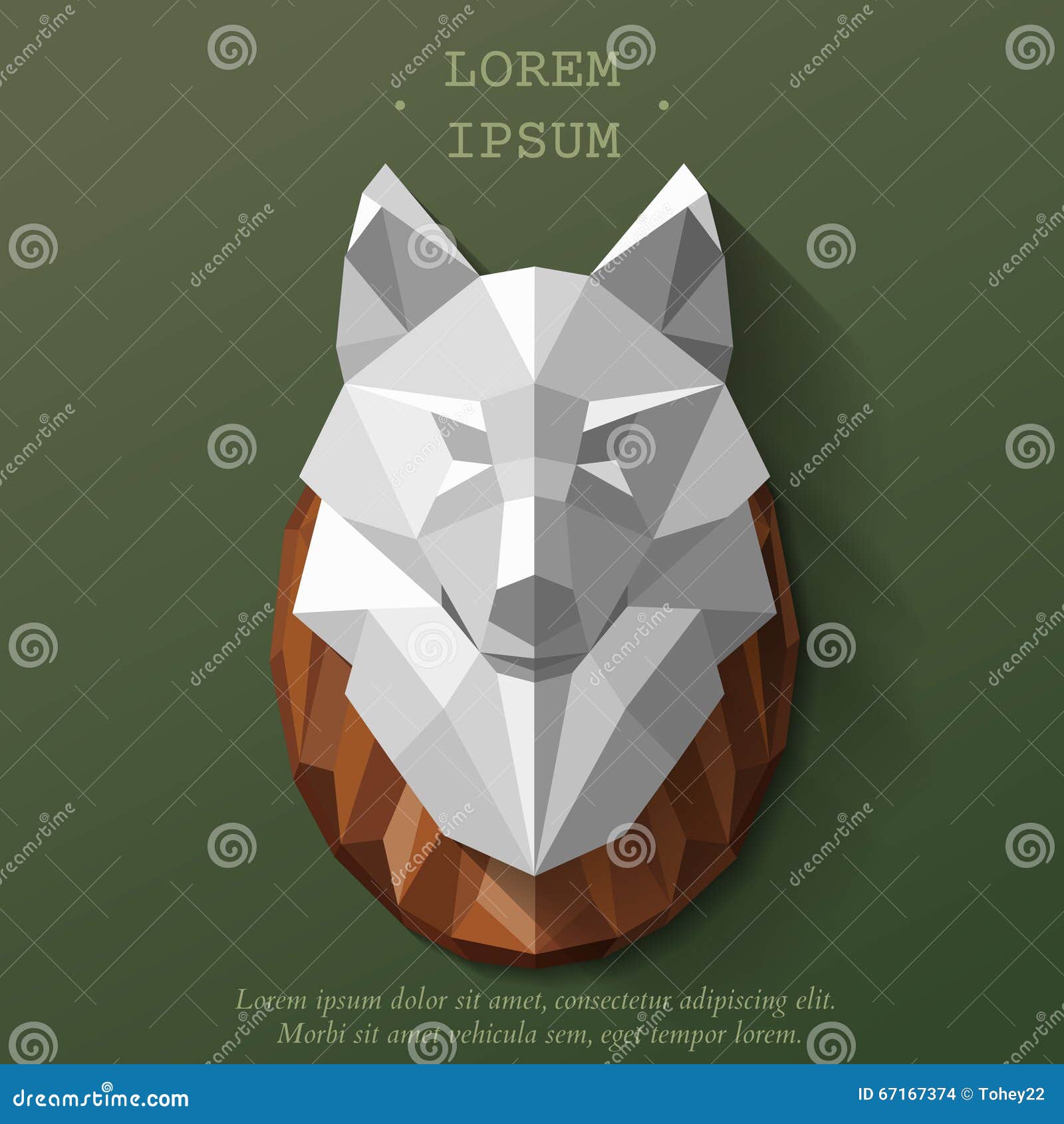 Wolf poly head stock vector. Illustration of beast, animal - 67167374