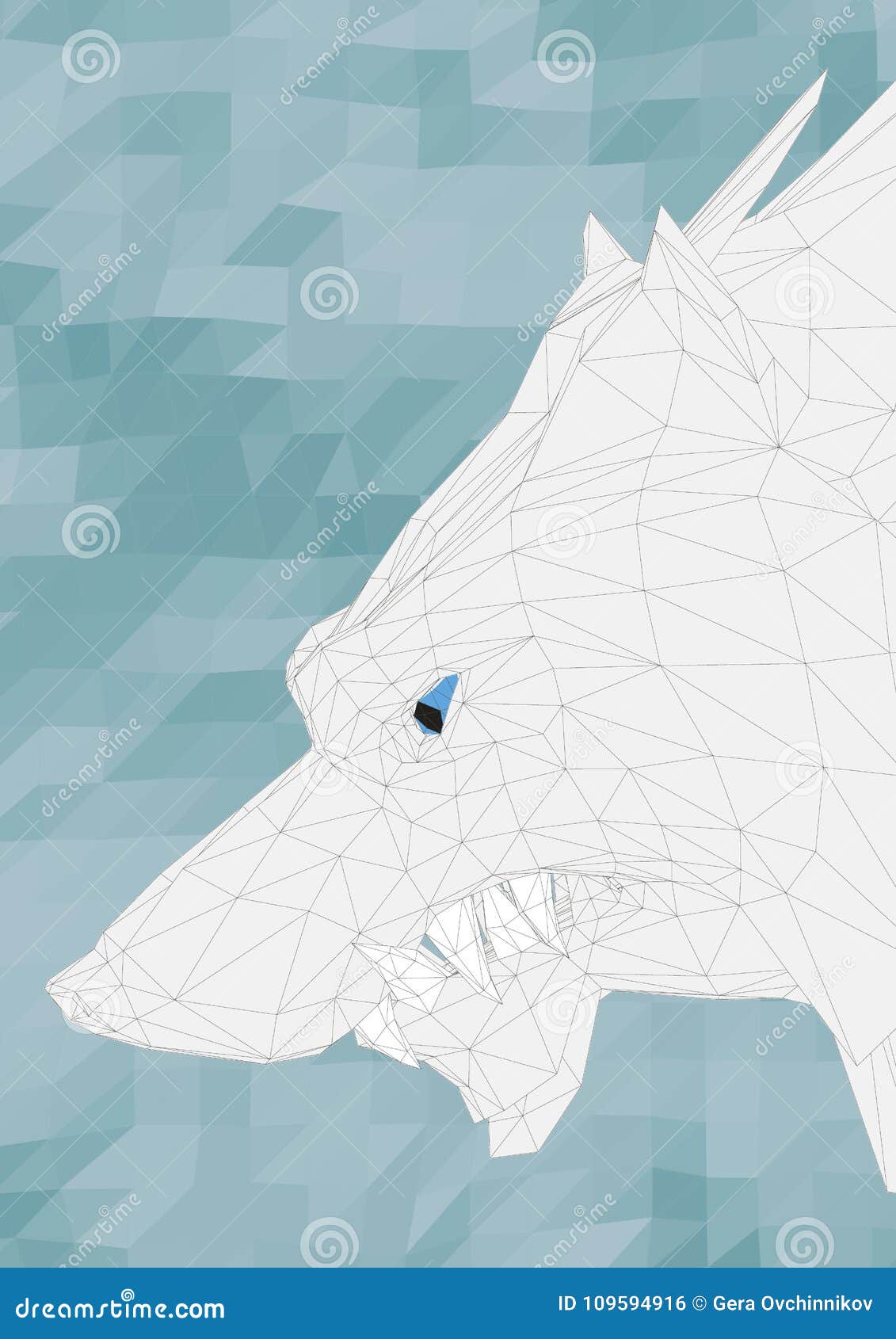 Wolf stock vector. Illustration of polygon, modern, abstract - 109594916