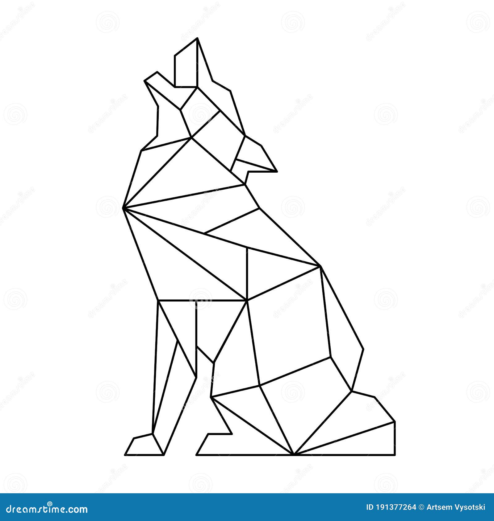 Wolf Low Poly Design Geometric, Vector Animal Illustration Face Logo ...