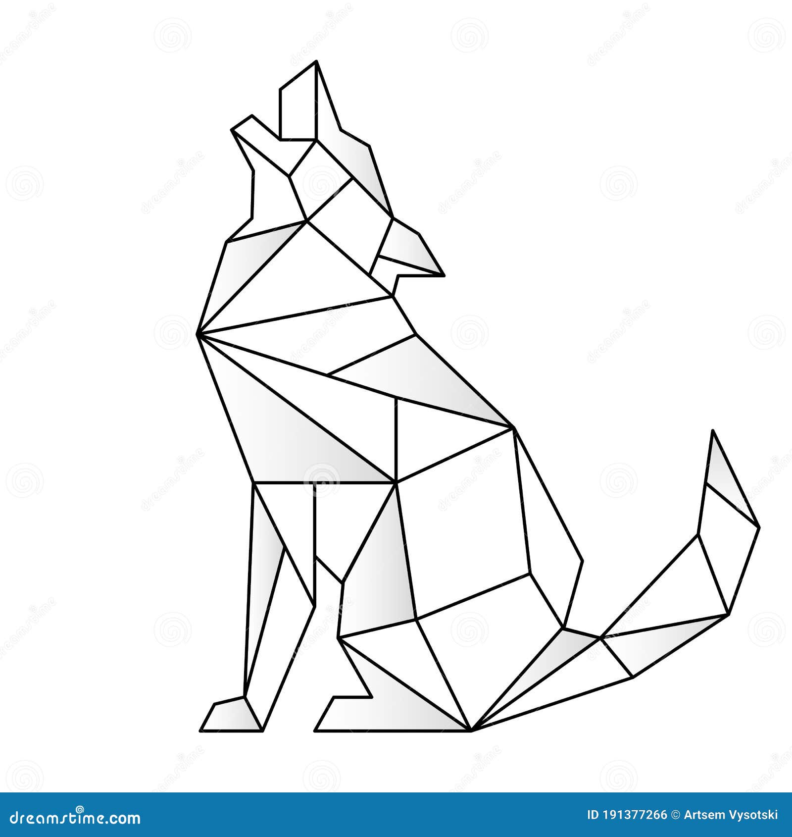Wolf in Polygon Style. Low Poly Design in Triangles Stock Vector ...