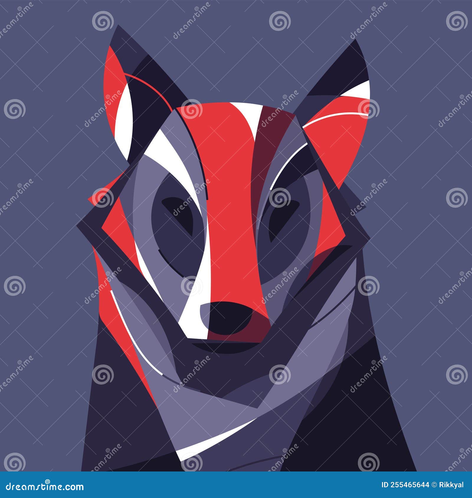 Wolf Portrait In Watercolor Painting Royalty-Free Stock Image ...