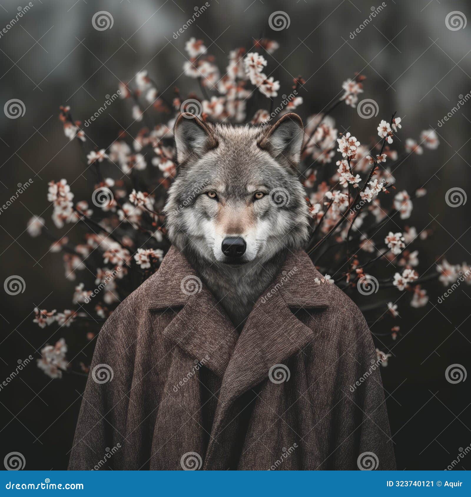 Wolf Wallpaper. Wolf Poster Stock Illustration - Illustration of ...