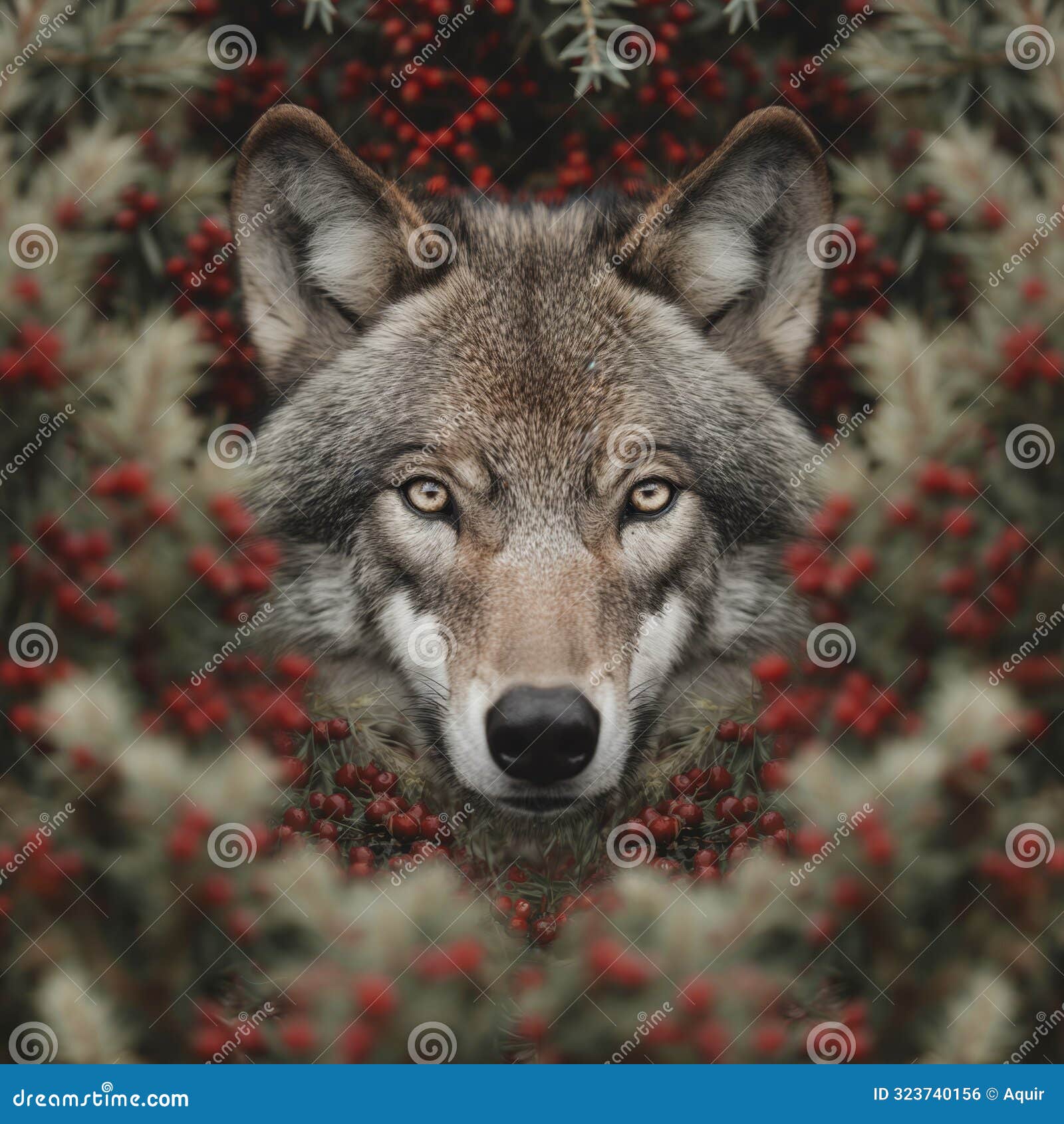 Wolf Wallpaper. Wolf Poster Stock Illustration - Illustration of nature ...